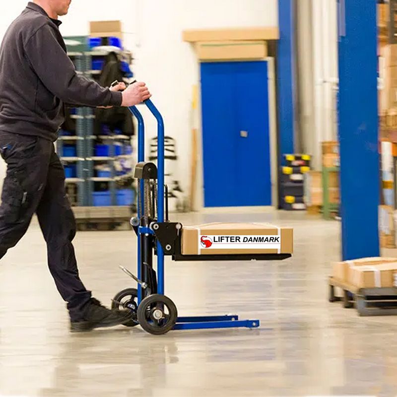 Sækkevogne med lift. El eller manuel hejsemekanisme